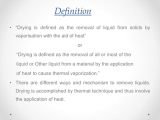 Drying & its process | PPTX