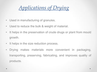 Drying & its process | PPTX