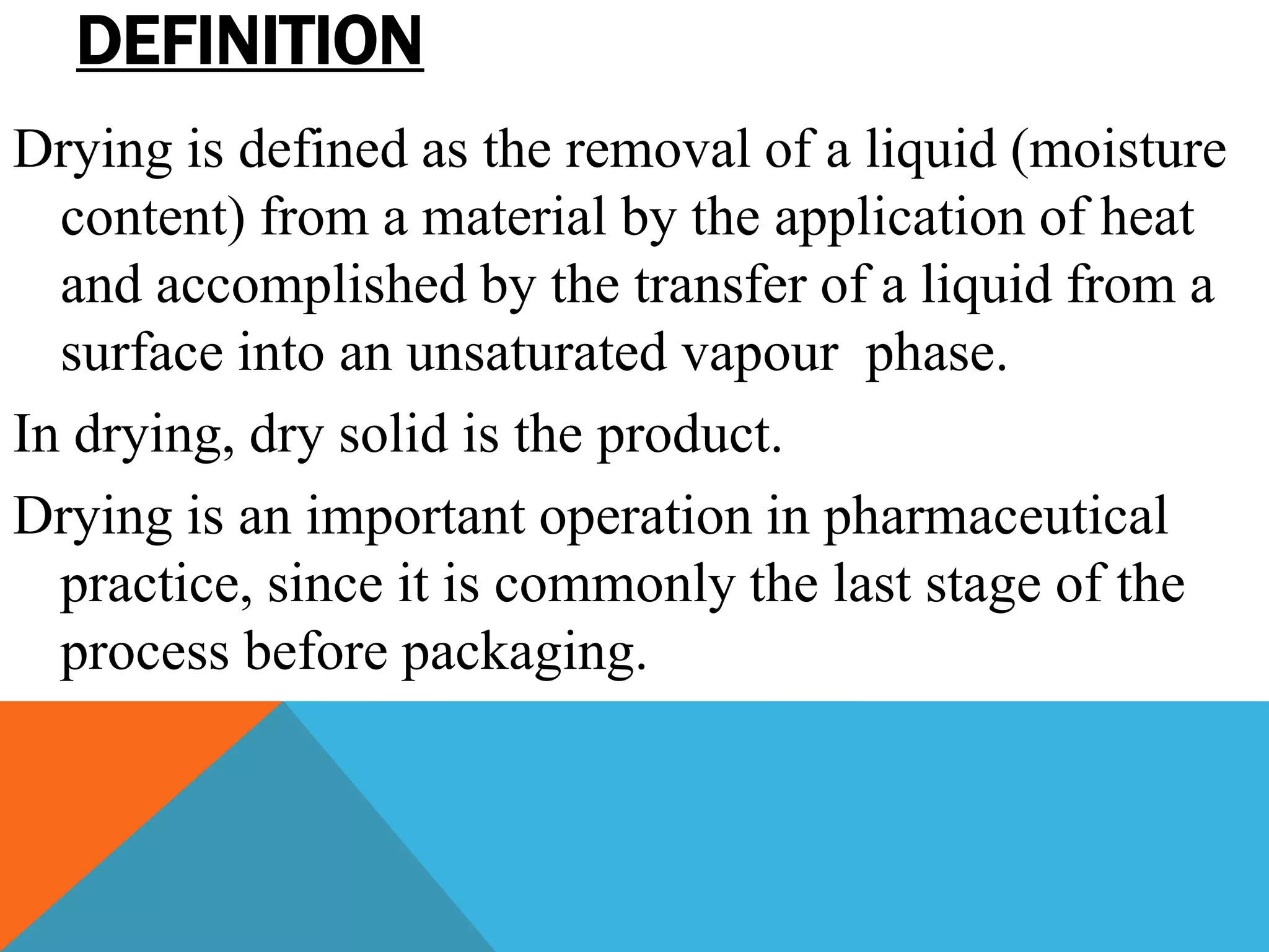 Drying (principles) | PPTX