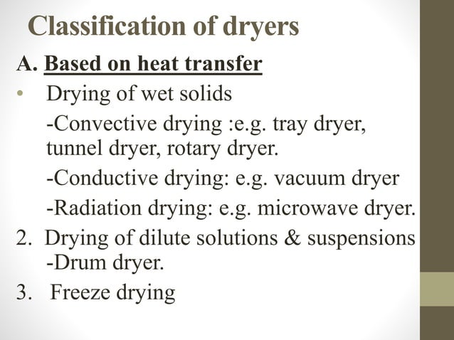 Drying (dryers) | PPTX