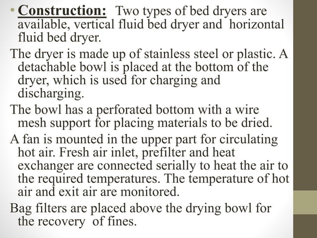 Drying (dryers) | PPTX