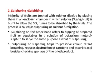 dehydration of fruits and vegetables.... | PPTX