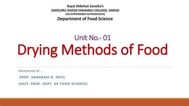 drying methods of food (different types of drying methods and dryers ...