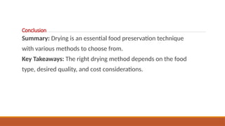 drying methods of food (different types of drying methods and dryers ...