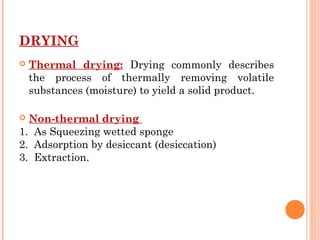 Drying of food | PPT