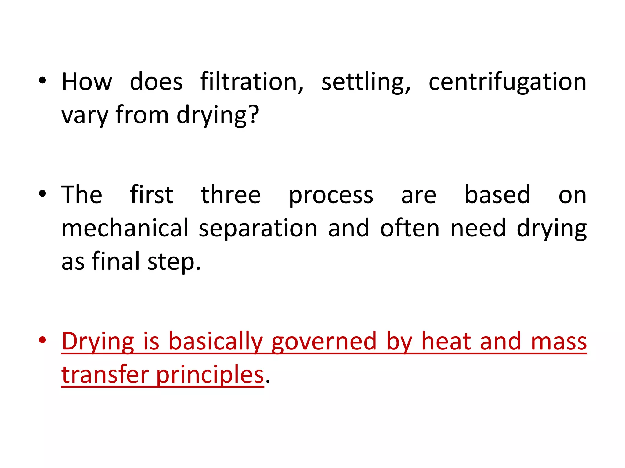 Drying of wet solids | PPTX