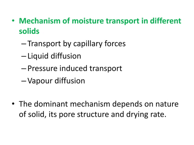 Drying of wet solids | PPTX | Chemistry | Science