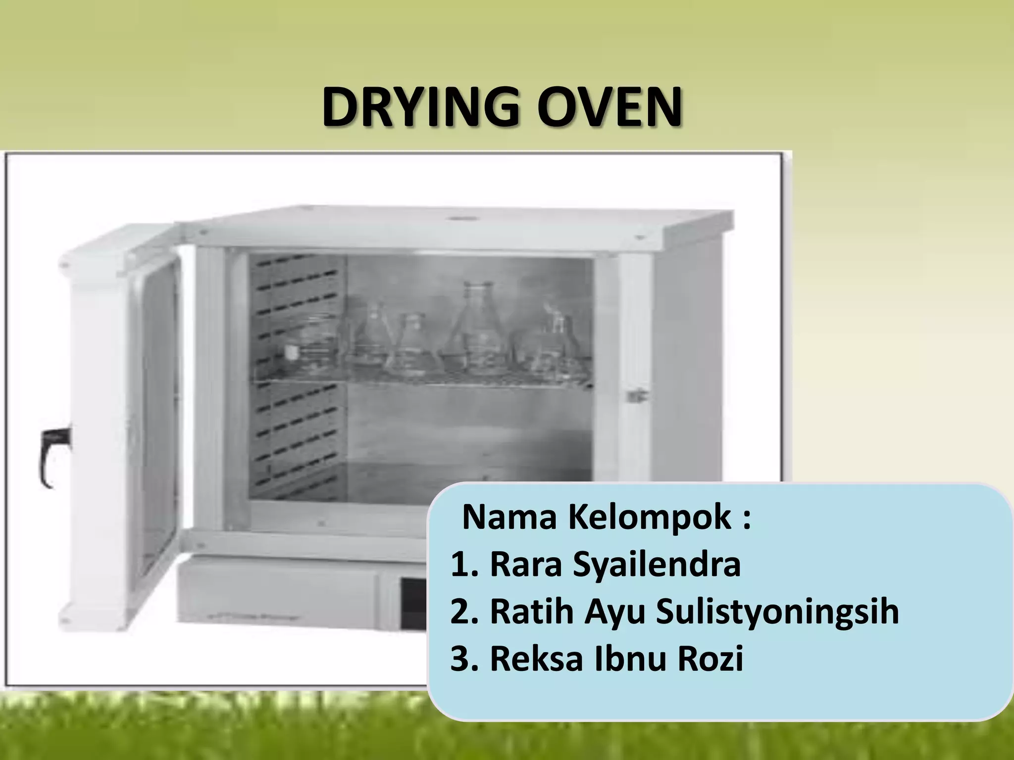 Drying oven kel.6 | PPTX
