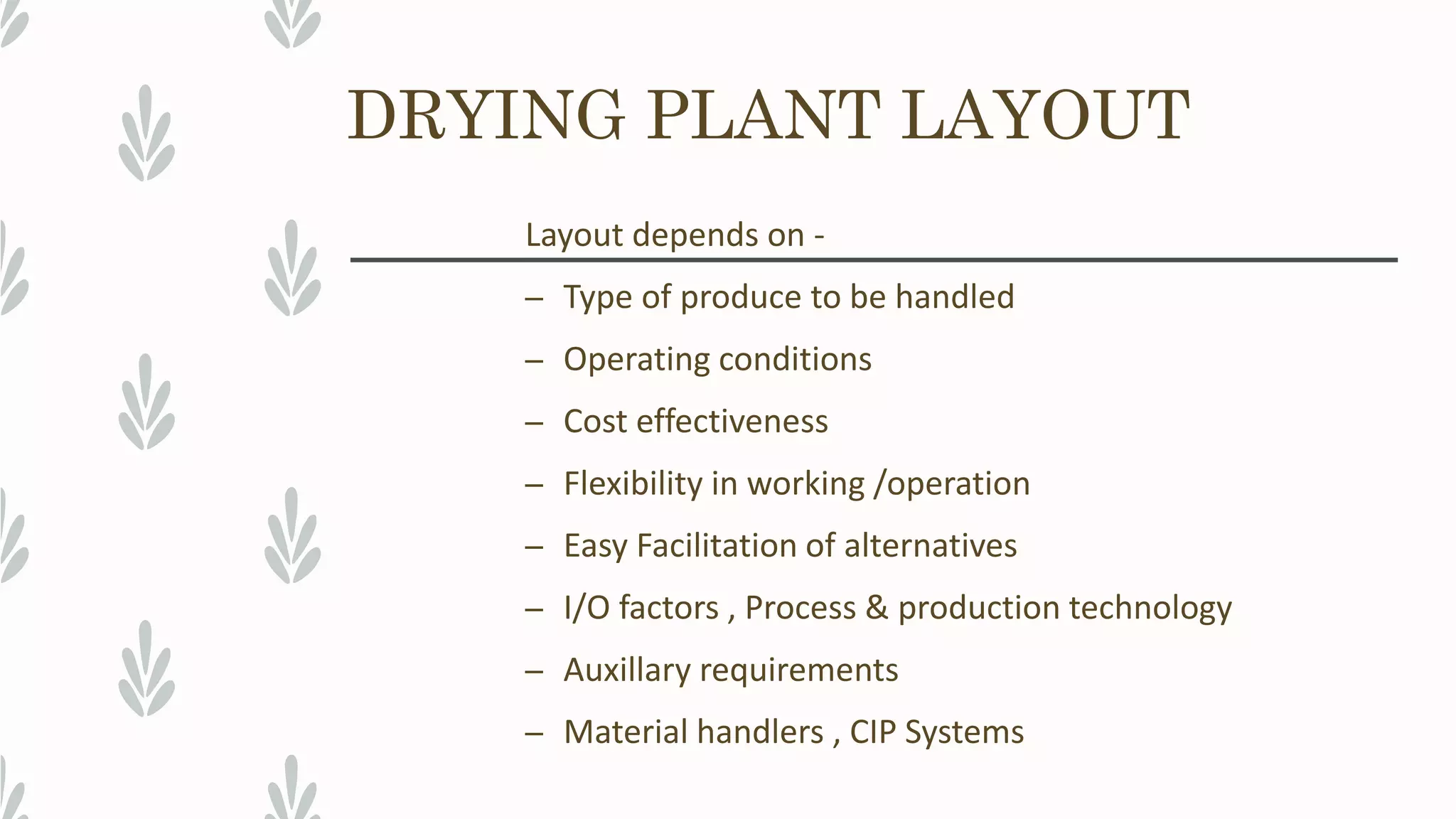 Drying Plant Layout Blender Mixer Emulsification Mills Homogenizers Pdf
