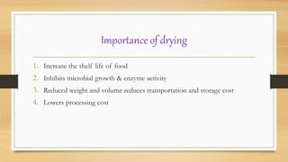 Dryers advantaged and disadvantages for foods | PPTX
