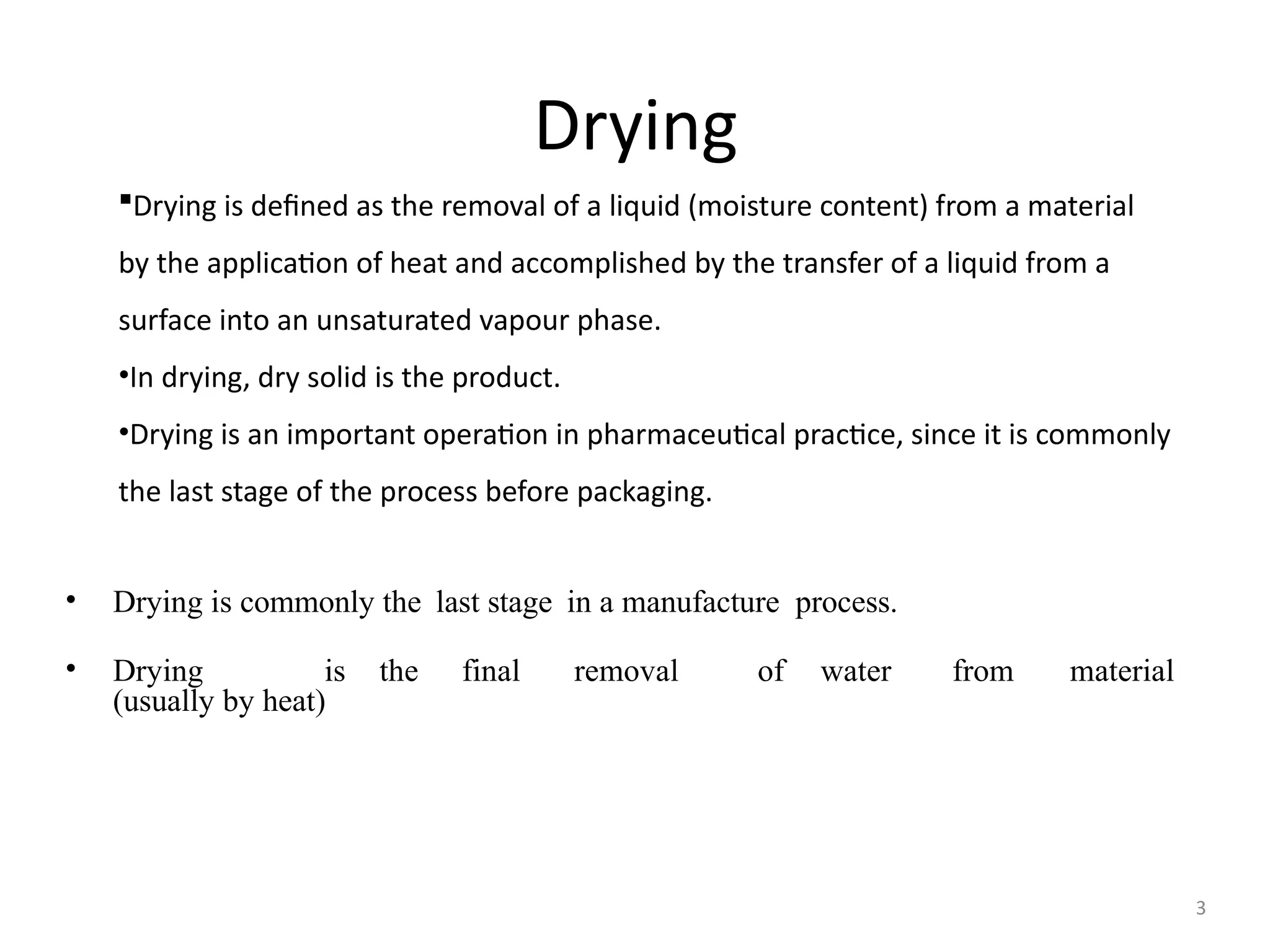 Pharmaceutical Drying and its Importance. | PPTX