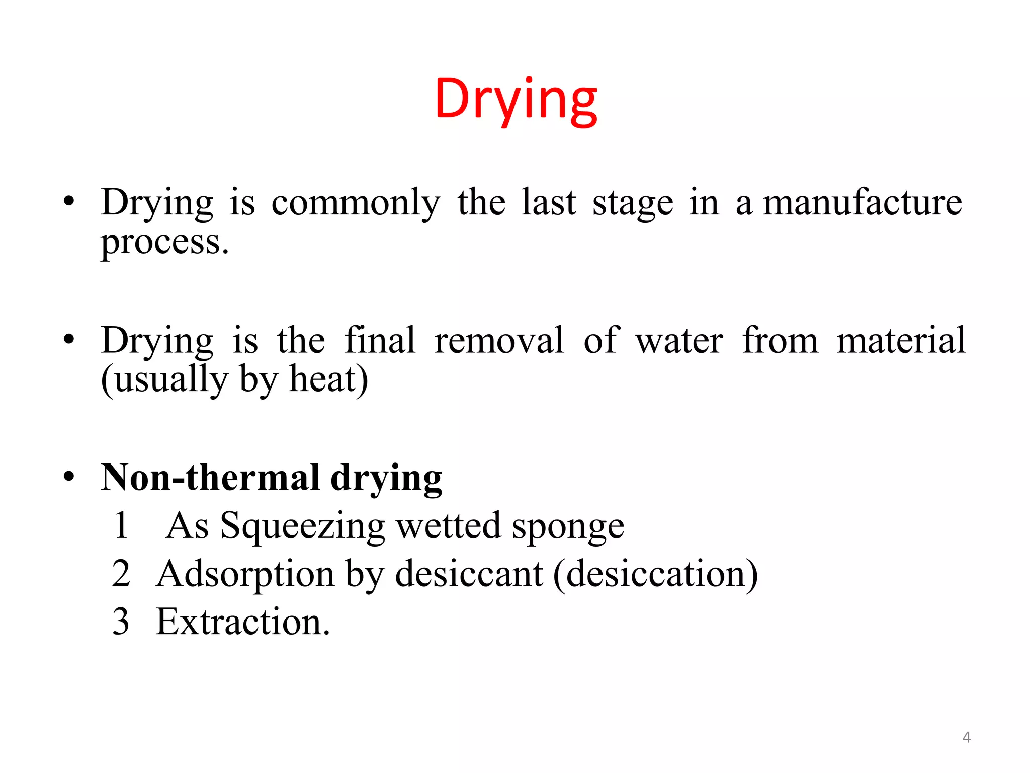 Drying and dehumidification | PPTX