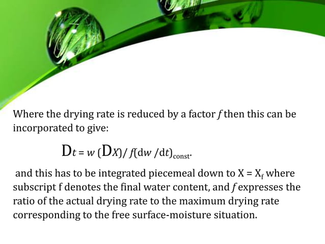 Drying rate | PPTX | Chemistry | Science