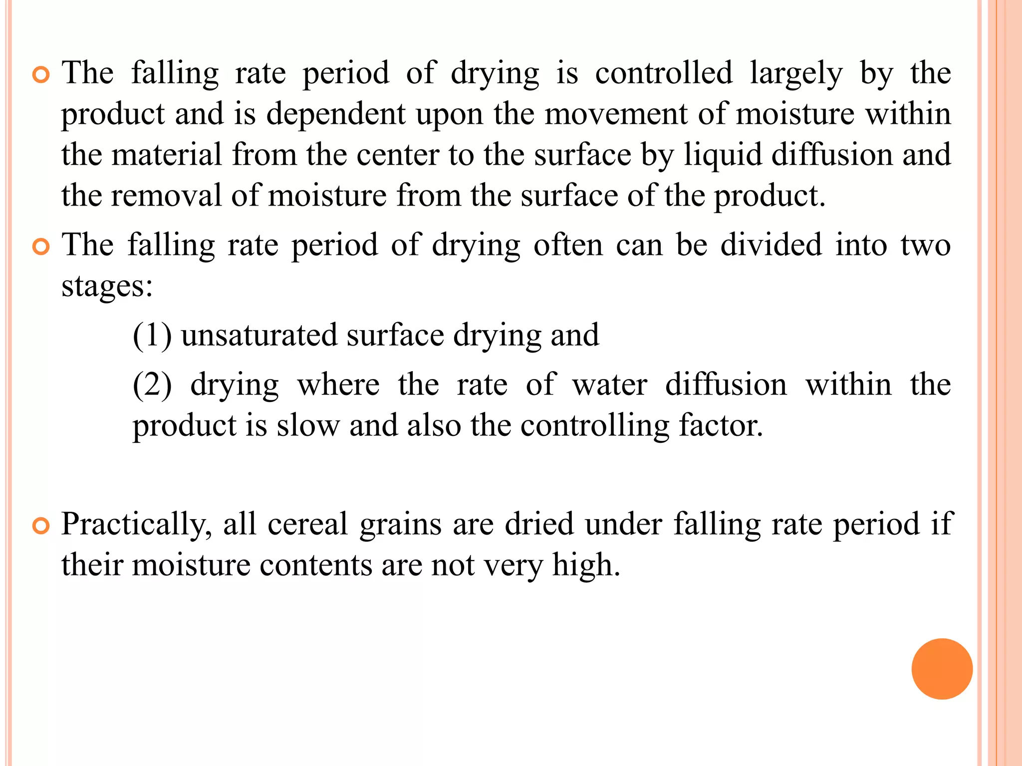 Drying theory and drying rating curve | PPTX