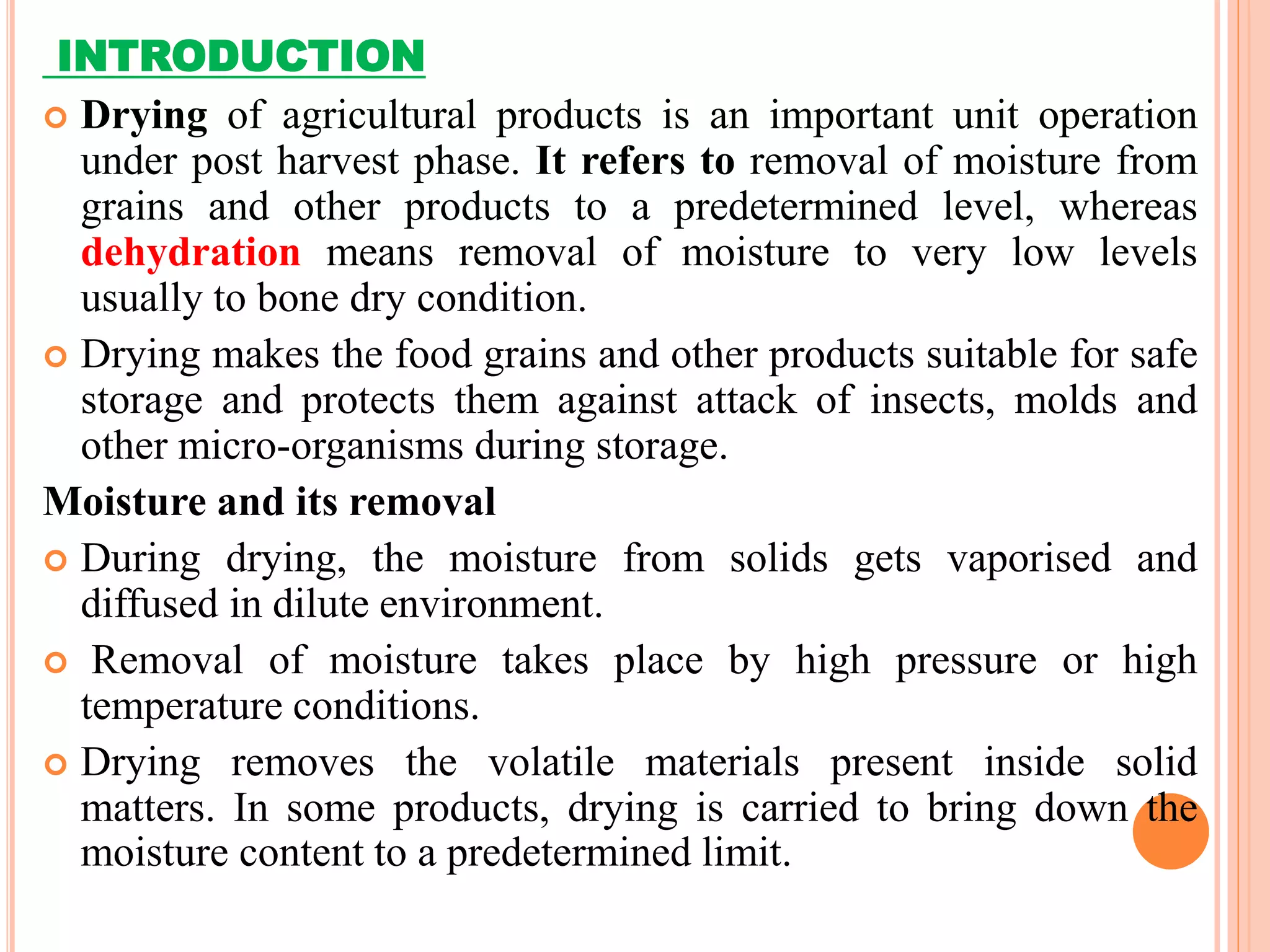 Drying theory and drying rating curve | PPTX | Agriculture | Industries