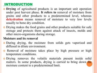 Drying theory and drying rating curve | PPTX