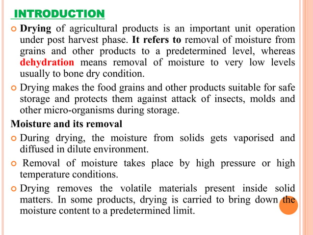 Drying theory and drying rating curve | PPTX | Agriculture | Industries