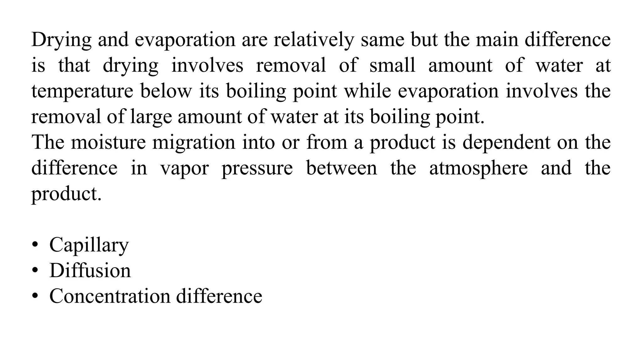 Drying & Water Content with bound & unbound water | PPTX