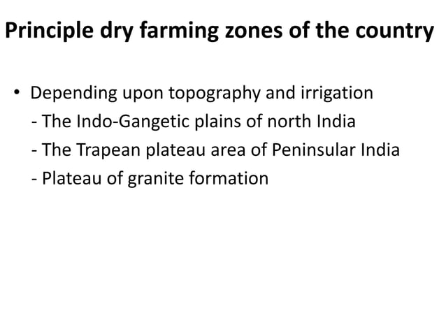DRYLAND AGRICULTURE, classification.pptx | Agriculture | Industries