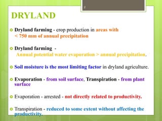 Dryland technology | PPTX