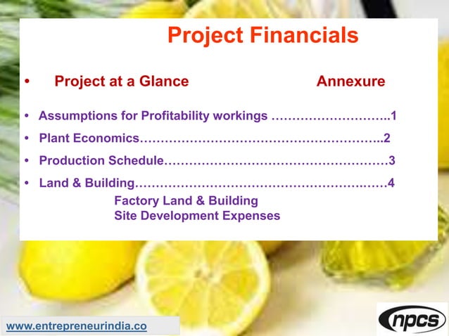 Dry Lemon Powder and Lemon Oil | PPTX