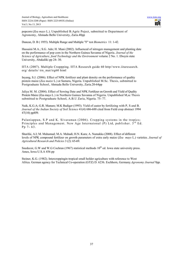 Dry matter accumulation in maize as influenced by row | PDF