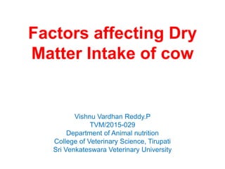 Dry matter intake | PPTX