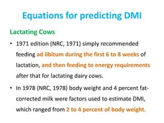 Dry matter intake | PPTX