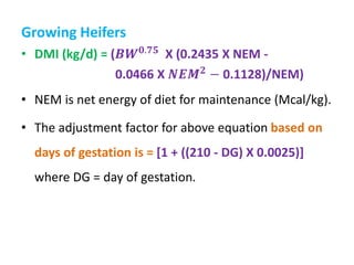 Dry matter intake | PPTX