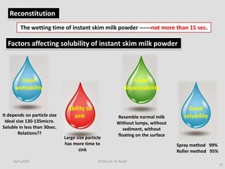 Dry milk powder | PDF
