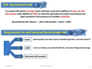 Dry milk powder | PDF