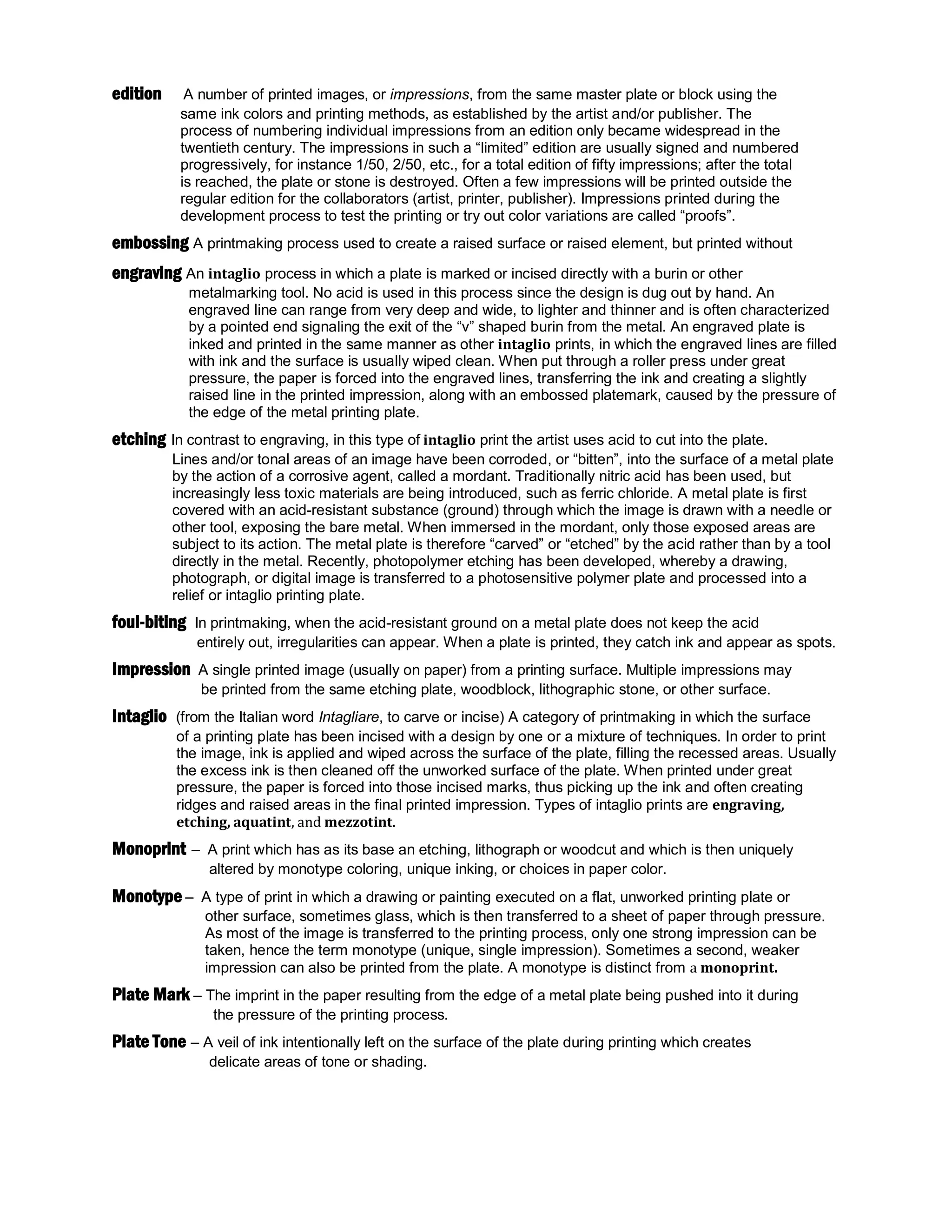 Module 2- Intaglio | PDF