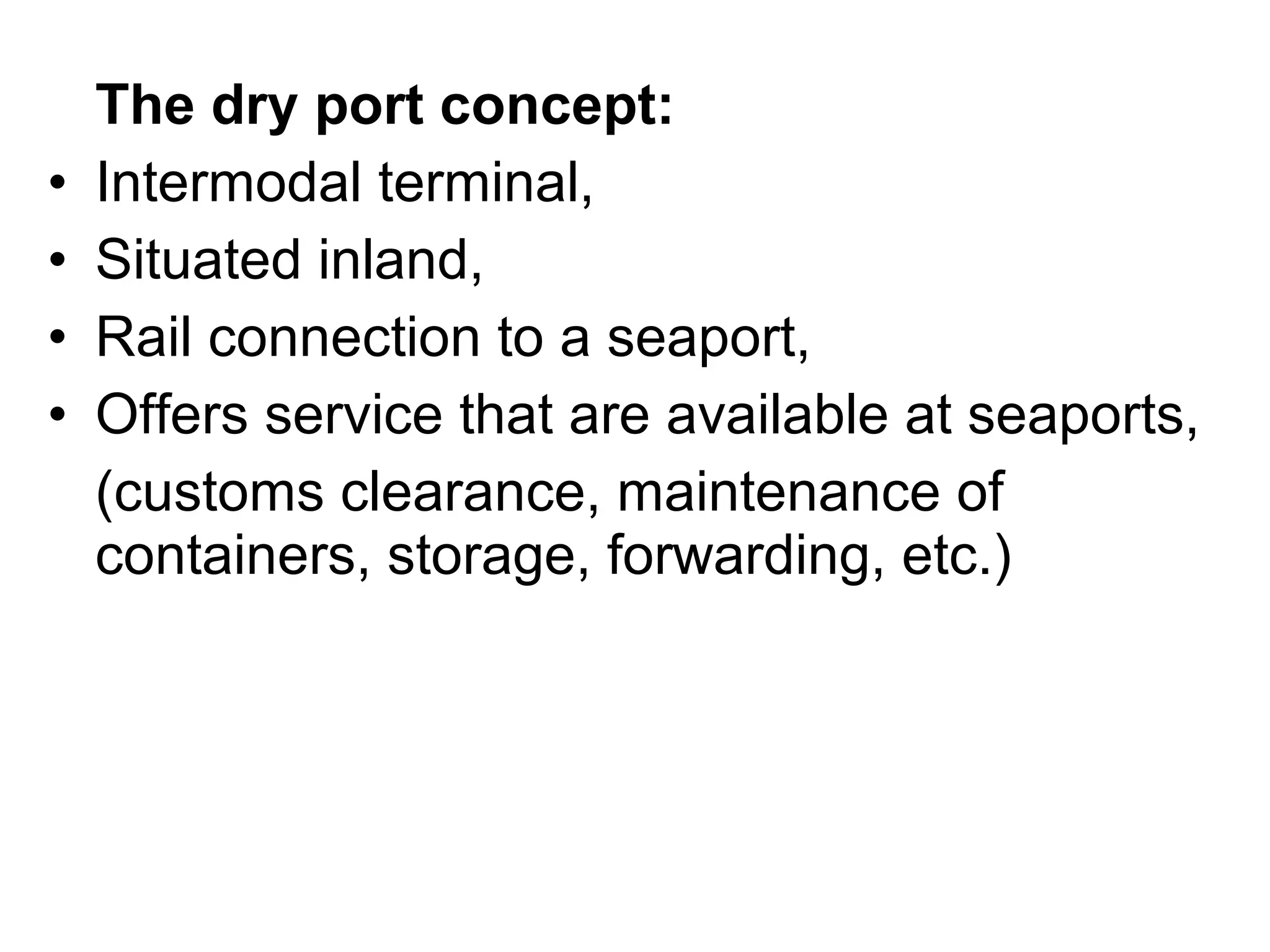 Dry port logistics 2015 | PPT