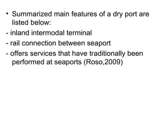 Dry port logistics 2015 | PPT