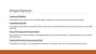 Dry Powders Parenterals(Reconstitution).pptx