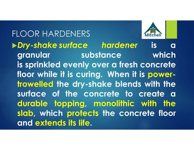 Dry shake floor hardeners | PDF | Indoor Environmental Quality | Home ...