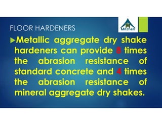 Dry shake floor hardeners | PDF
