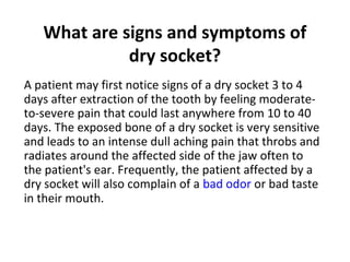 Dry socket ac | PPT