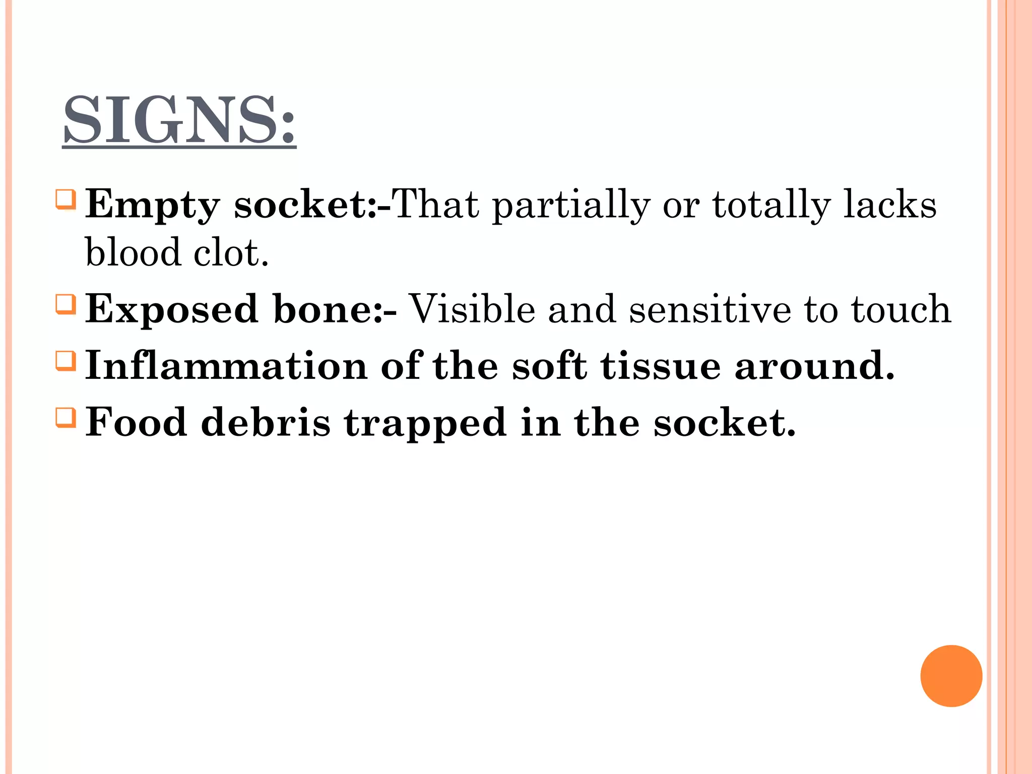 Dry socket, alveolar ostitis | PPT