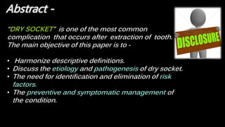 Dry socket | PPTX