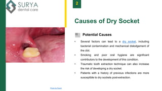 Dry Socket vs Normal Socket - Surya Dental Care | PPTX