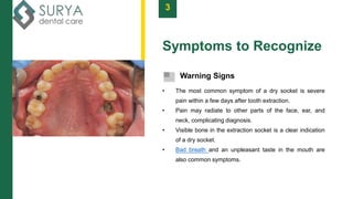 Dry Socket vs Normal Socket - Surya Dental Care | PPTX