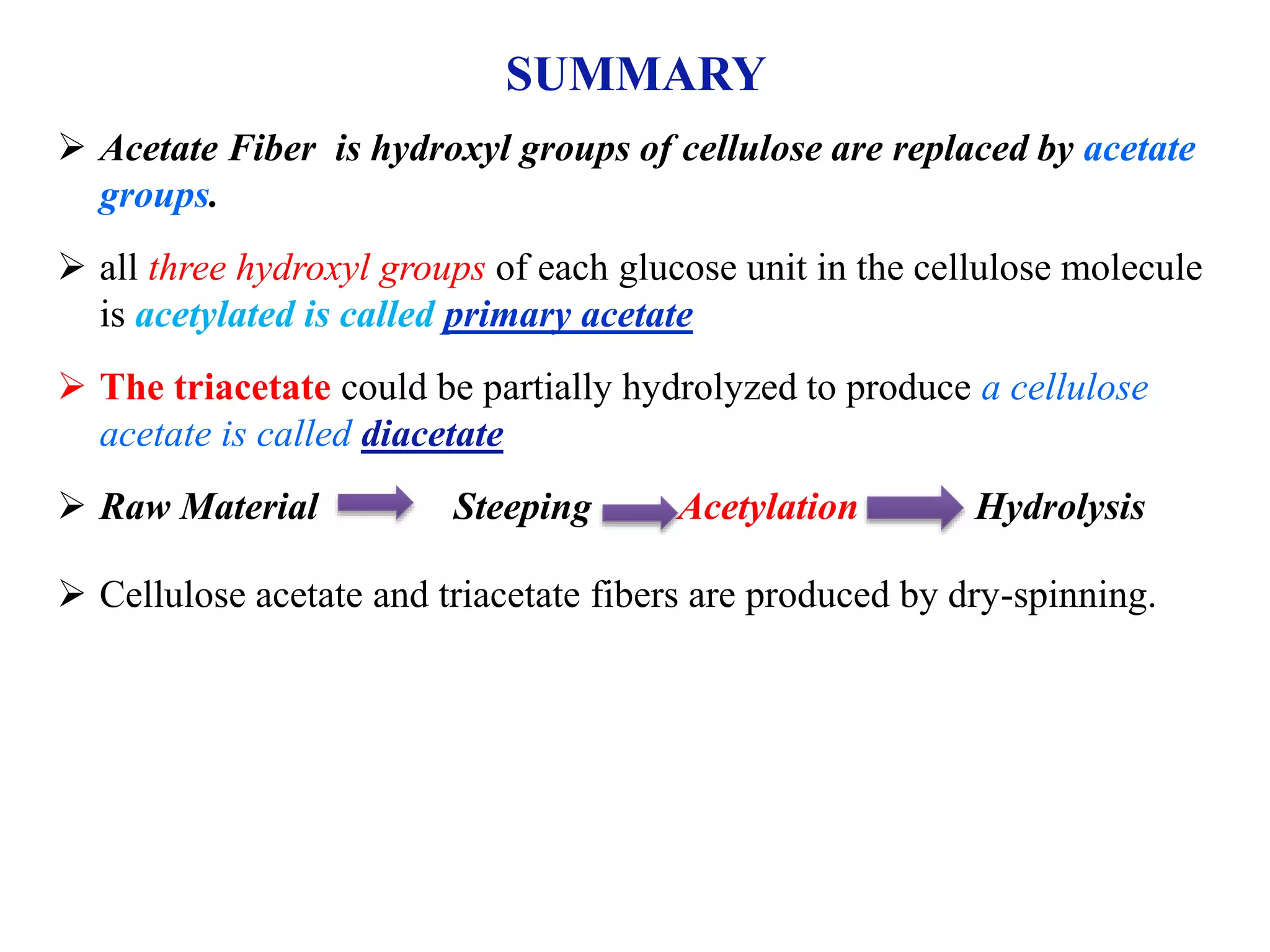 Cellulose Acetate Dry spinning method. | PPTX