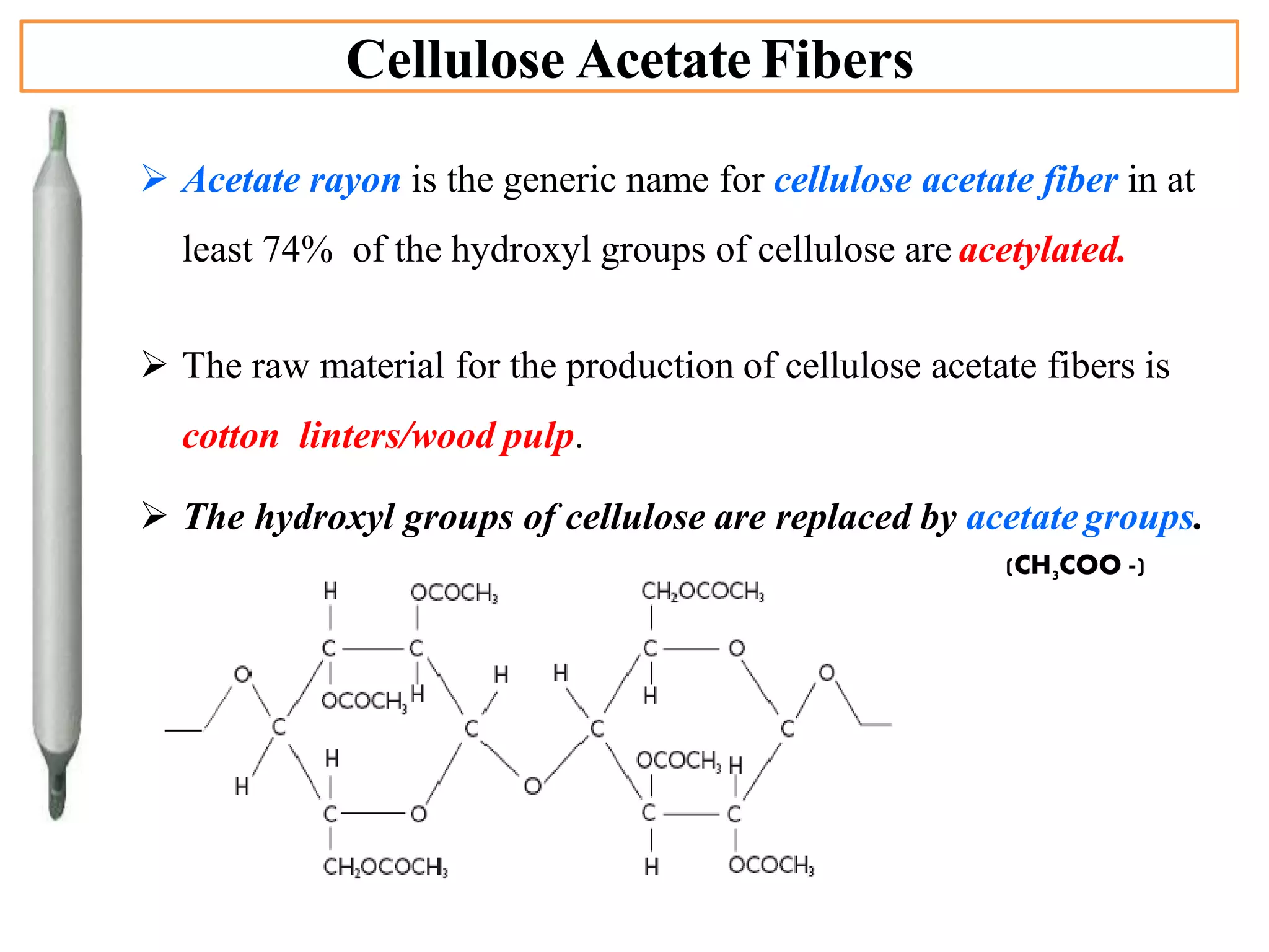 Cellulose Acetate Dry spinning method. | PPTX