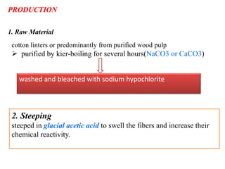 Cellulose Acetate Dry spinning method. | PPTX | Chemistry | Science