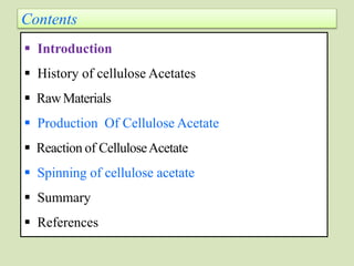 Cellulose Acetate Dry spinning method. | PPTX