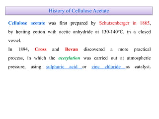 Cellulose Acetate Dry spinning method. | PPTX