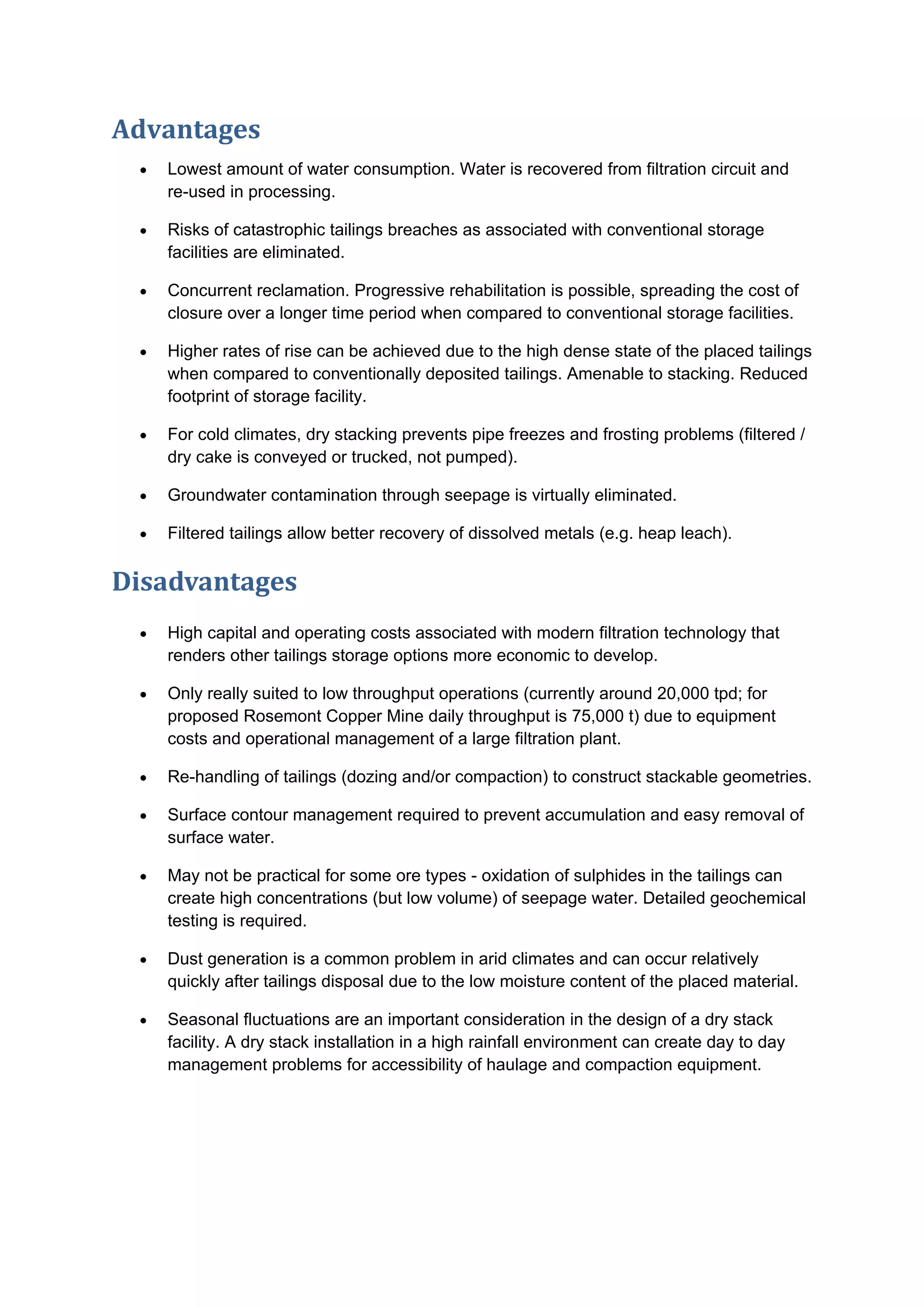 Dry Stack Tailings | PDF