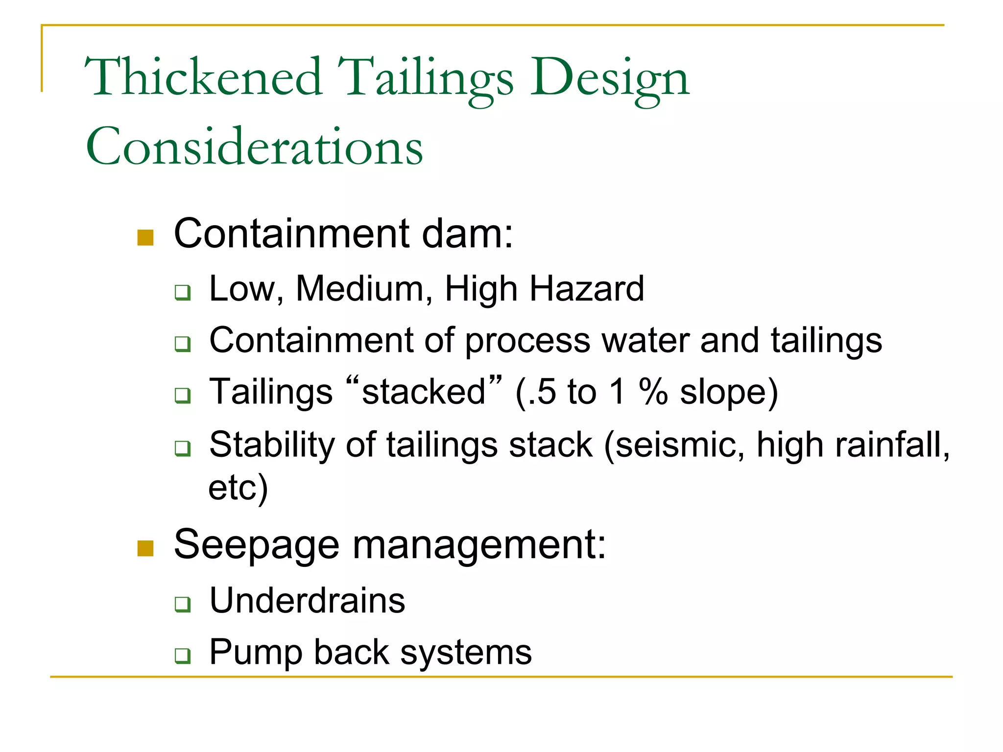 Dry Stack Tailings Overview | PDF