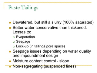 Dry Stack Tailings Overview | PDF